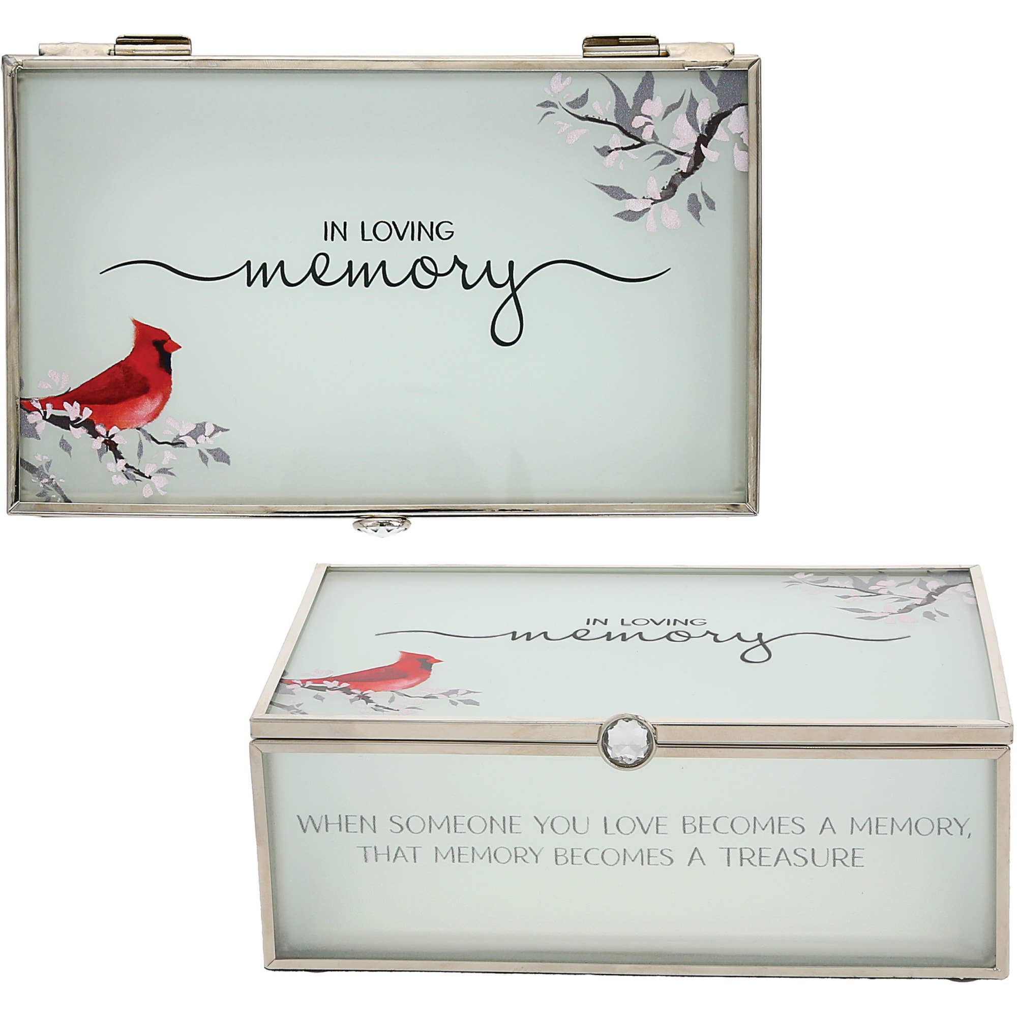 In Loving Memory - 6" x 3.5" Glass Keepsake Box